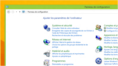 Où se trouve le Panneau de configuration